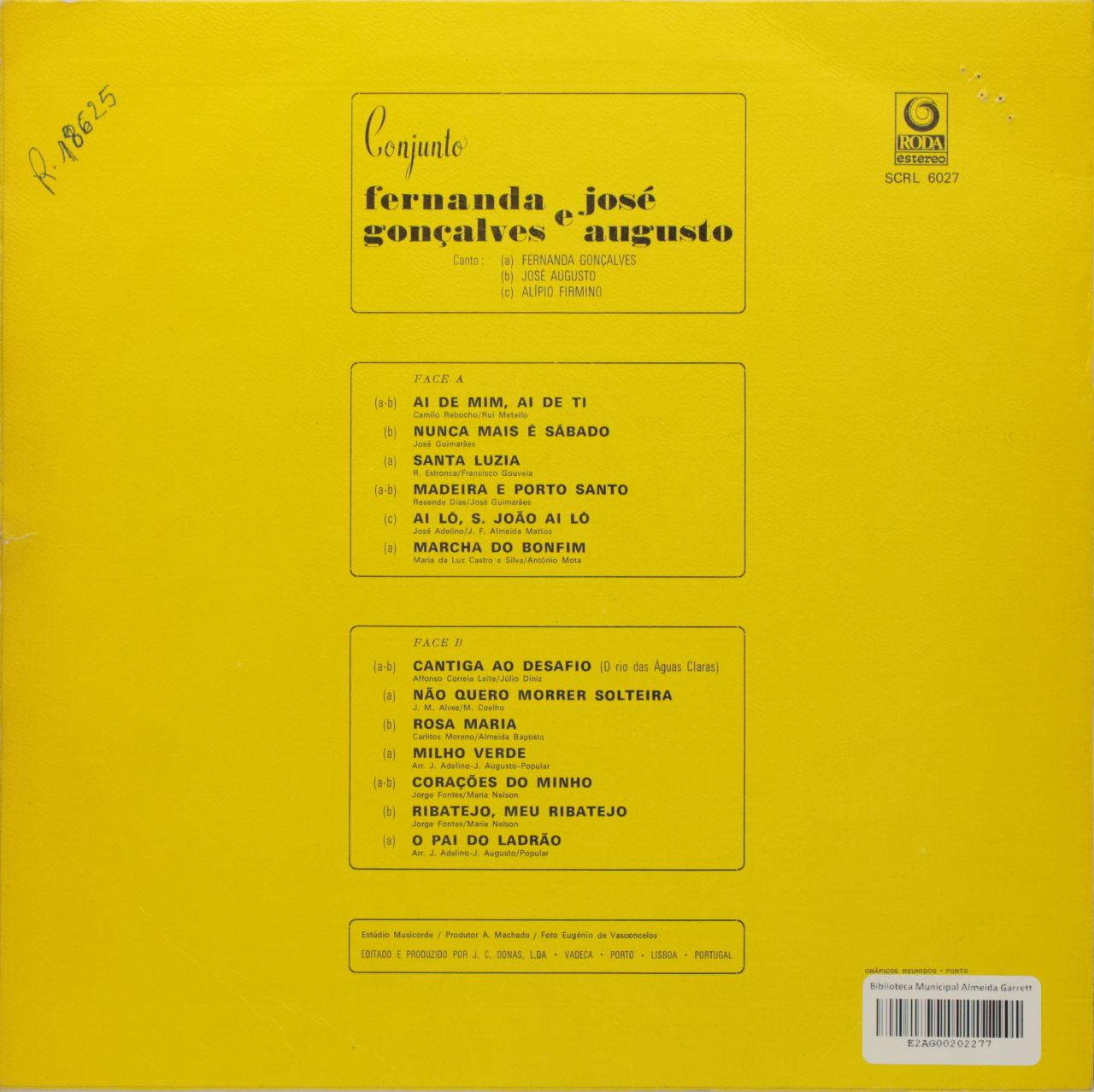 Conjunto Fernanda Gonçalves e José Augusto - Fonoteca Municipal do Porto